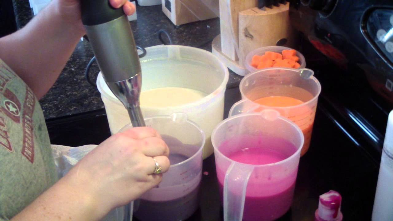 Making Bella's Romance Cold Process Soap - YouTube