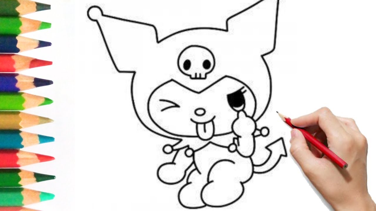 Kuromi "Rival" Hello Kitty Drawing a Cute Step by Step Easy for ...