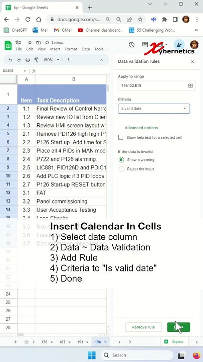 How do I make a clickable calendar in Google Sheets? - Excel Tips and Tricks - YouTube