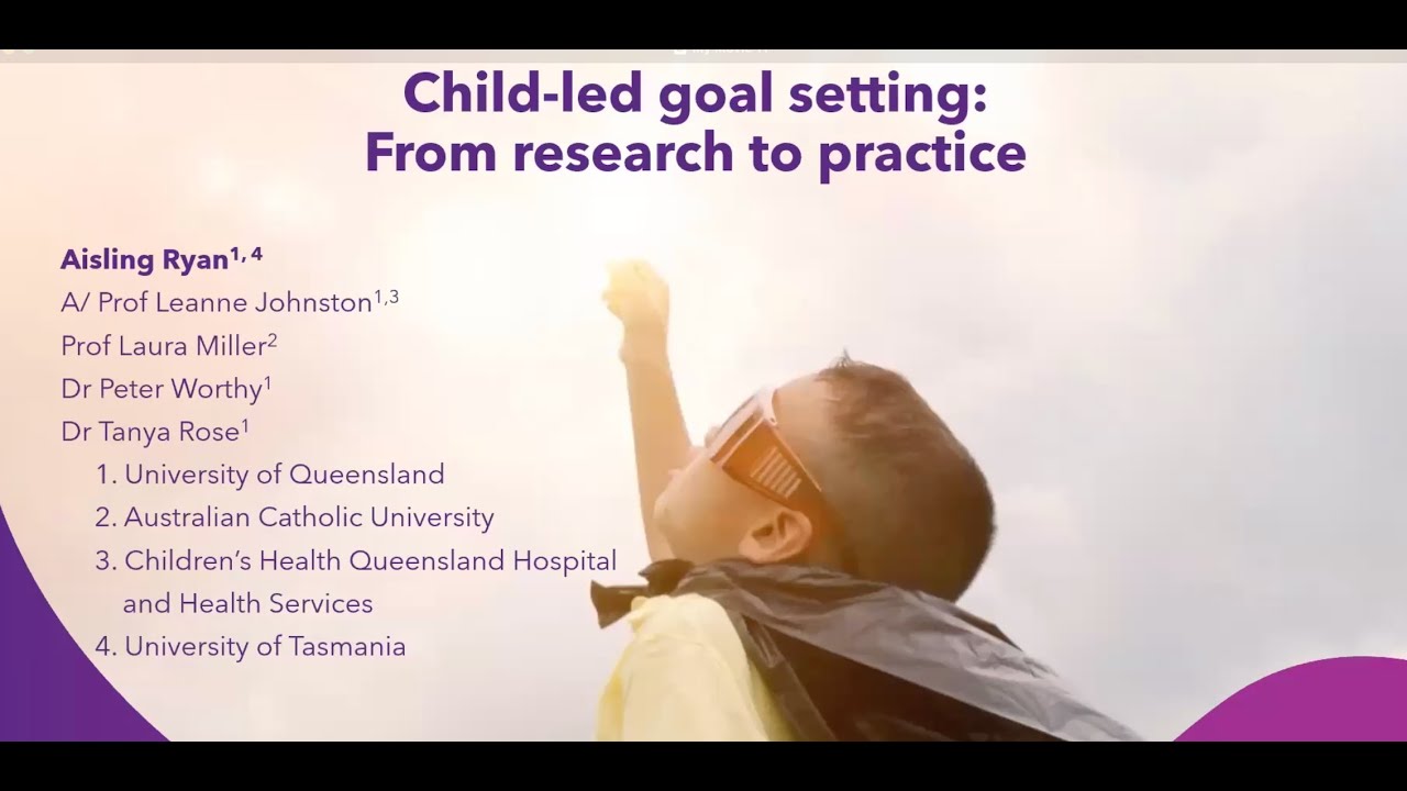 Child led goal setting: from research to practice. - YouTube