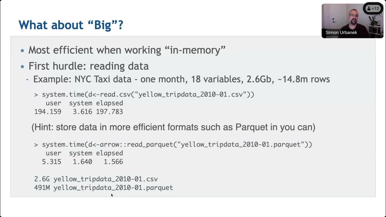 Simon Urbanek: R in Big Action: Handling large data sets and R as a service - YouTube