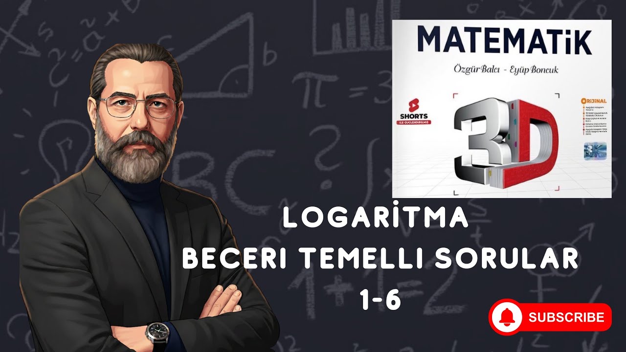 3D YAYINLARI VDD LOGARİTMA BECERİ TEMELLİ SORULAR 1-6 - YouTube