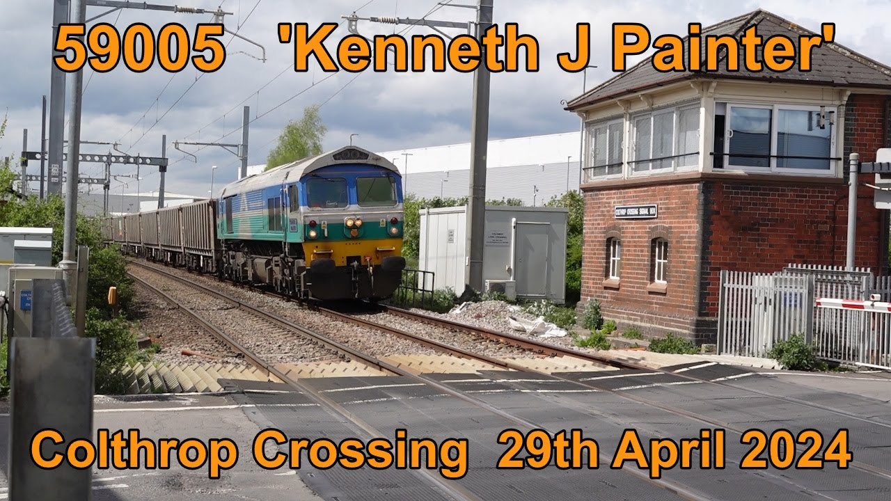 59005 'Kenneth J Painter' passing Colthrop Crossing | 29th April 2024 ...