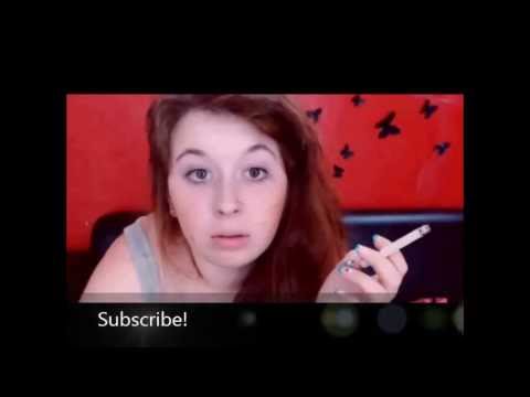 Goth girl smoking cigarette #4 fetish - YouTube