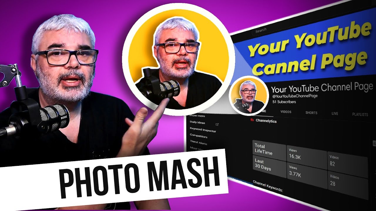 Create Your Own YOUTUBE PROFILE PIC - Easy with Pixlr Photomash - YouTube