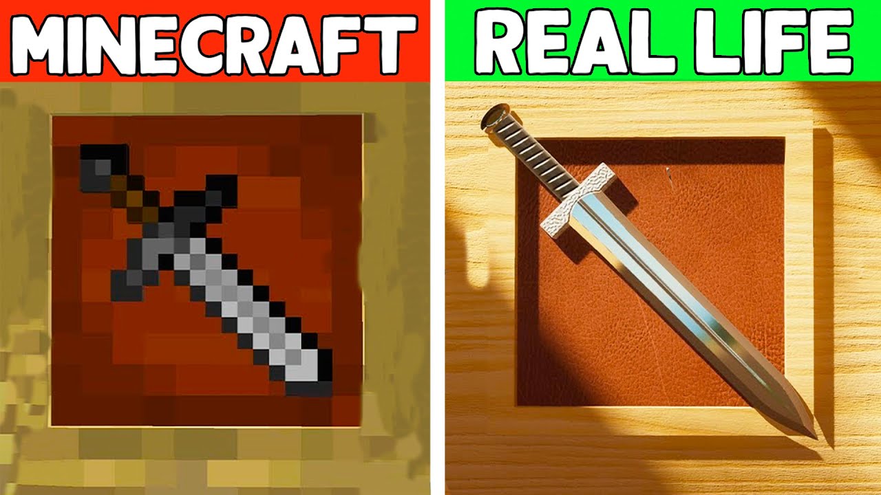 Minecraft vs Real life / Realistic minecraft / Normal vs realistic ...