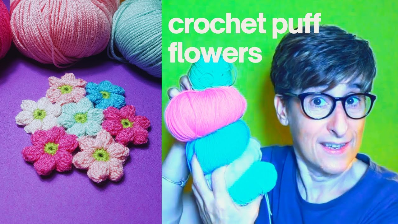 Come fare i puff flowers all'uncinetto (tutorial facile) - YouTube