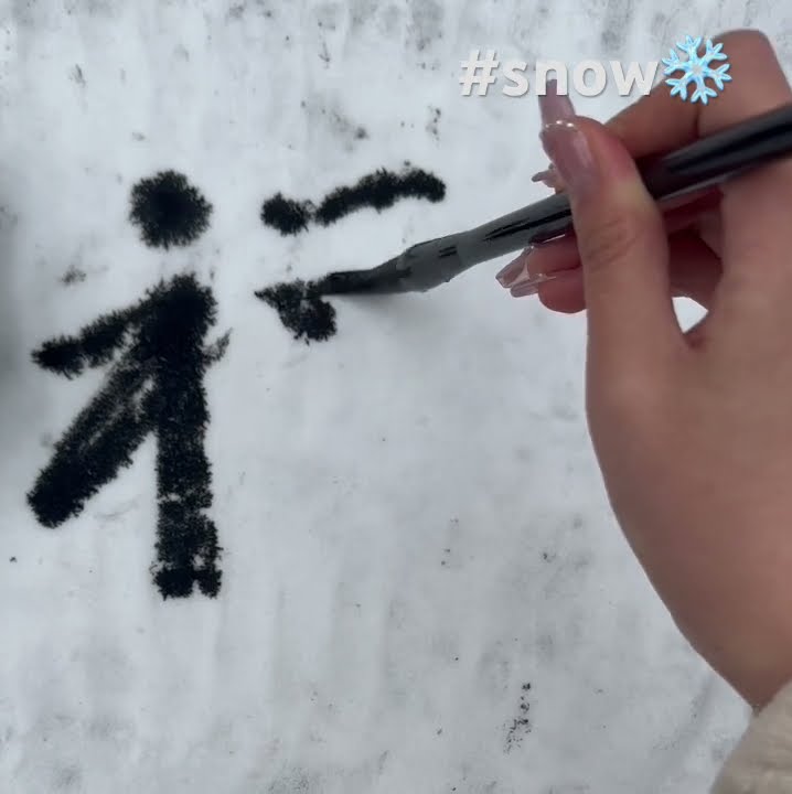 Writing in the snow 🏻 - YouTube