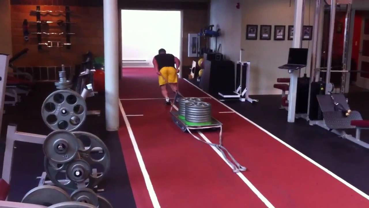 Sled Drag Workout 40 Meters - YouTube
