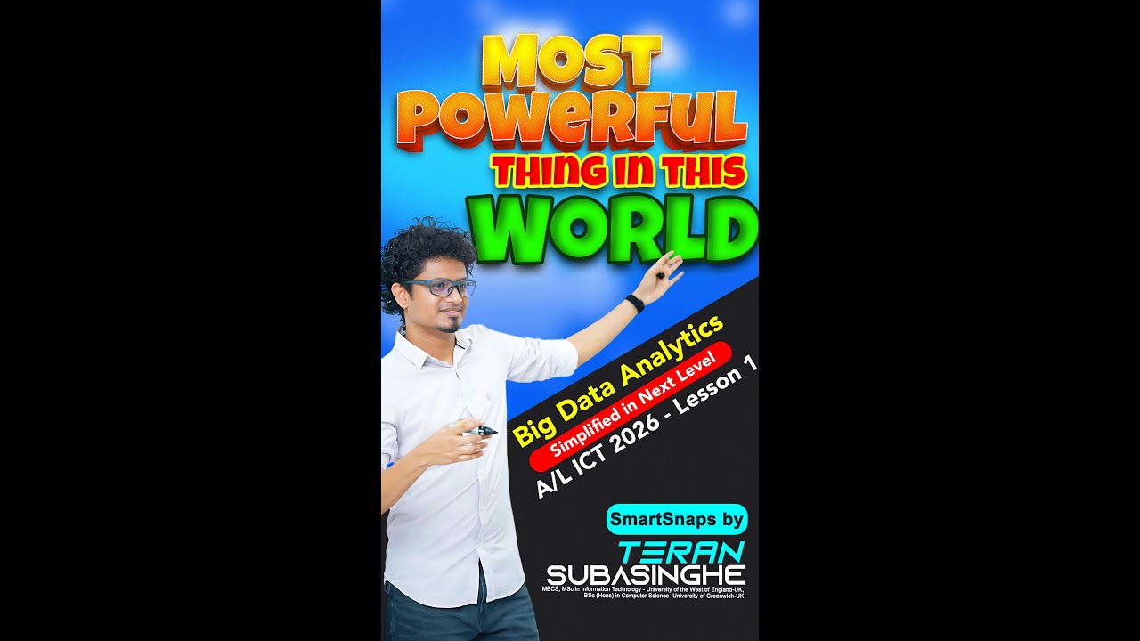 Big Data Analytics Simplified in Next Level A/L ICT 2026 - Lesson 1 ...