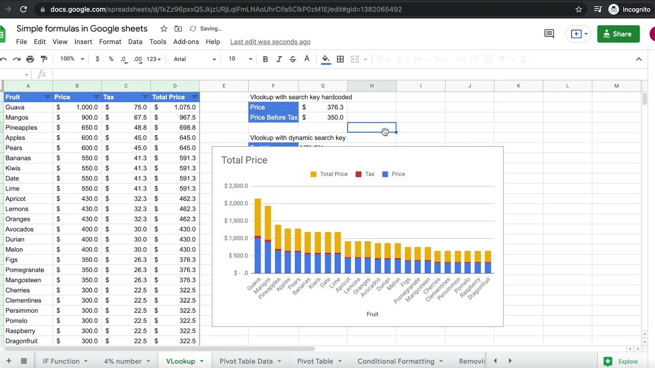 Self Updating Graph - Link between slide and spreadsheet - YouTube
