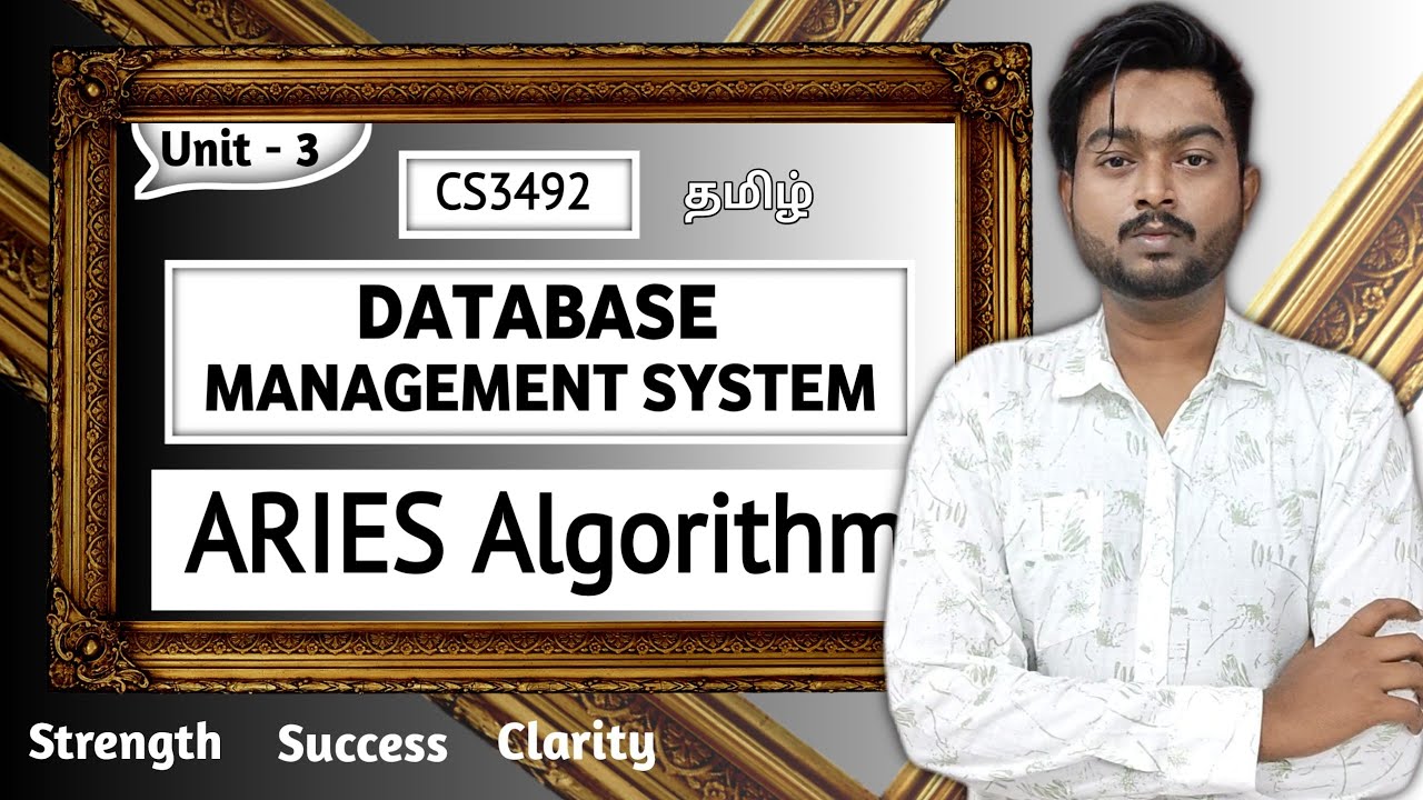 ARIES Algorithm in Tamil | Database Management System in Tamil | CS3492 in Tamil - YouTube