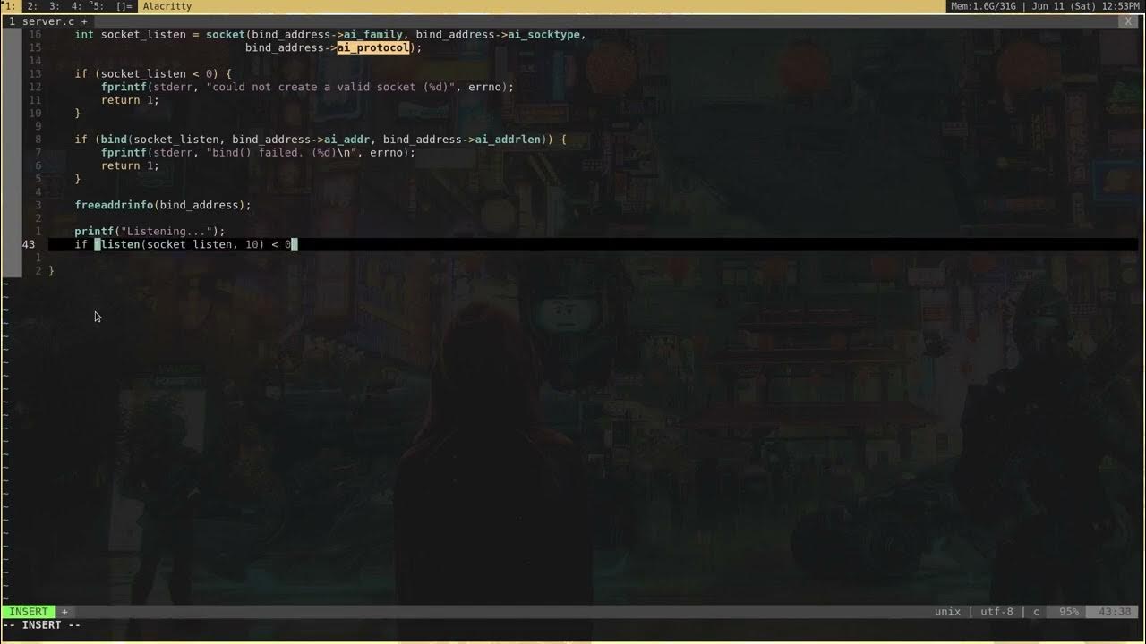 Unix TCP Chat Room in C | pt.1 The Server - YouTube