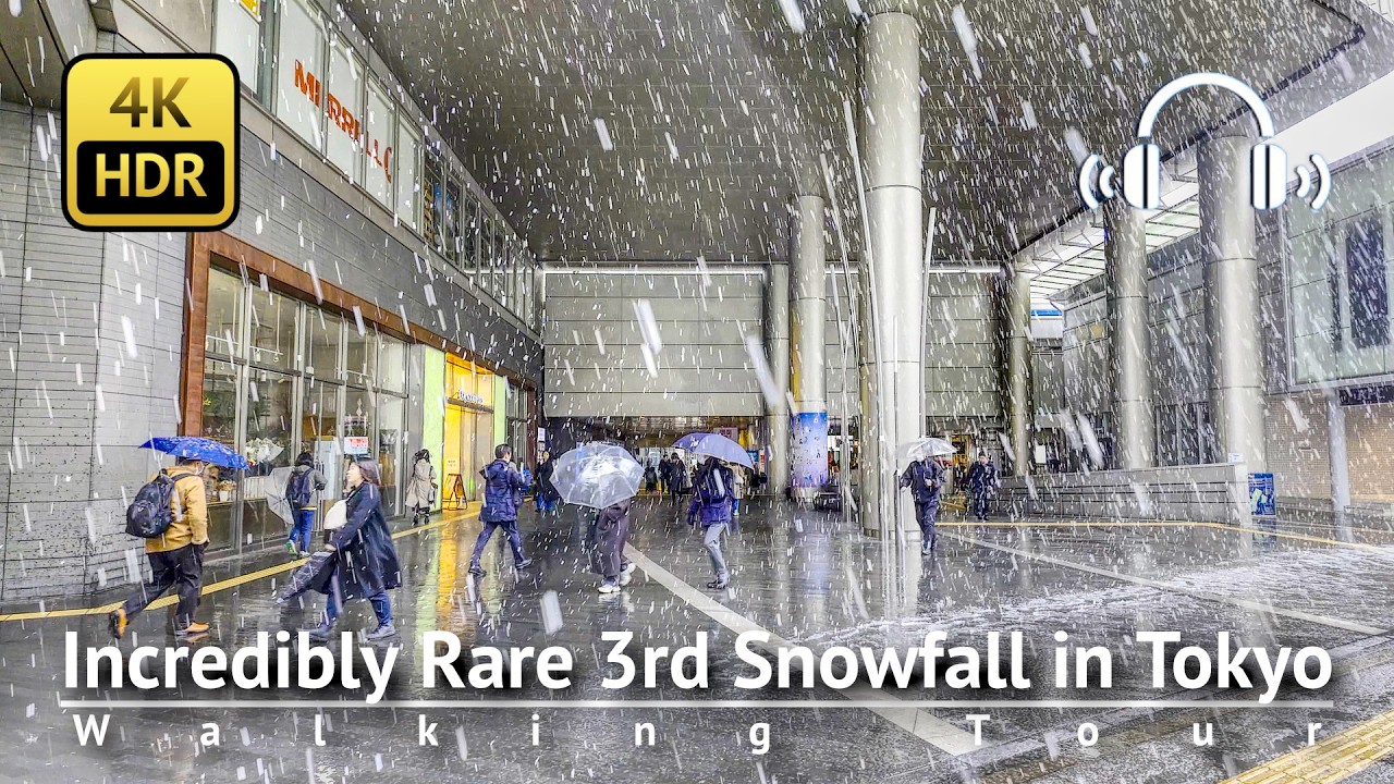 Incredibly Rare 3rd Snowfall in Tokyo: Tokyo in the Snow 2025 Walking ...