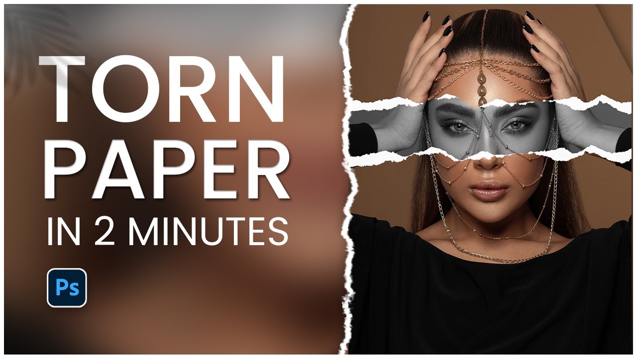Photoshop Tutorials How To Create Ripped Paper Portrait Effect