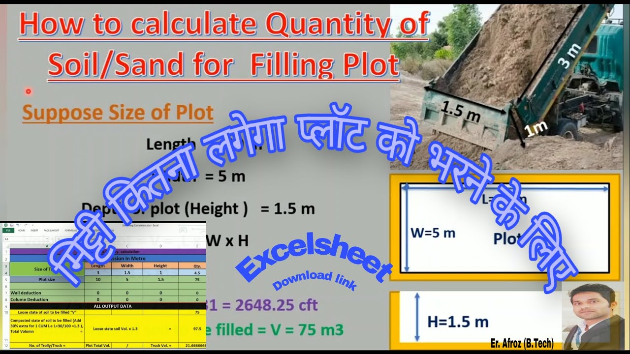 How to Calculate Quantity of Soil /Sand for Filling Plot. - YouTube