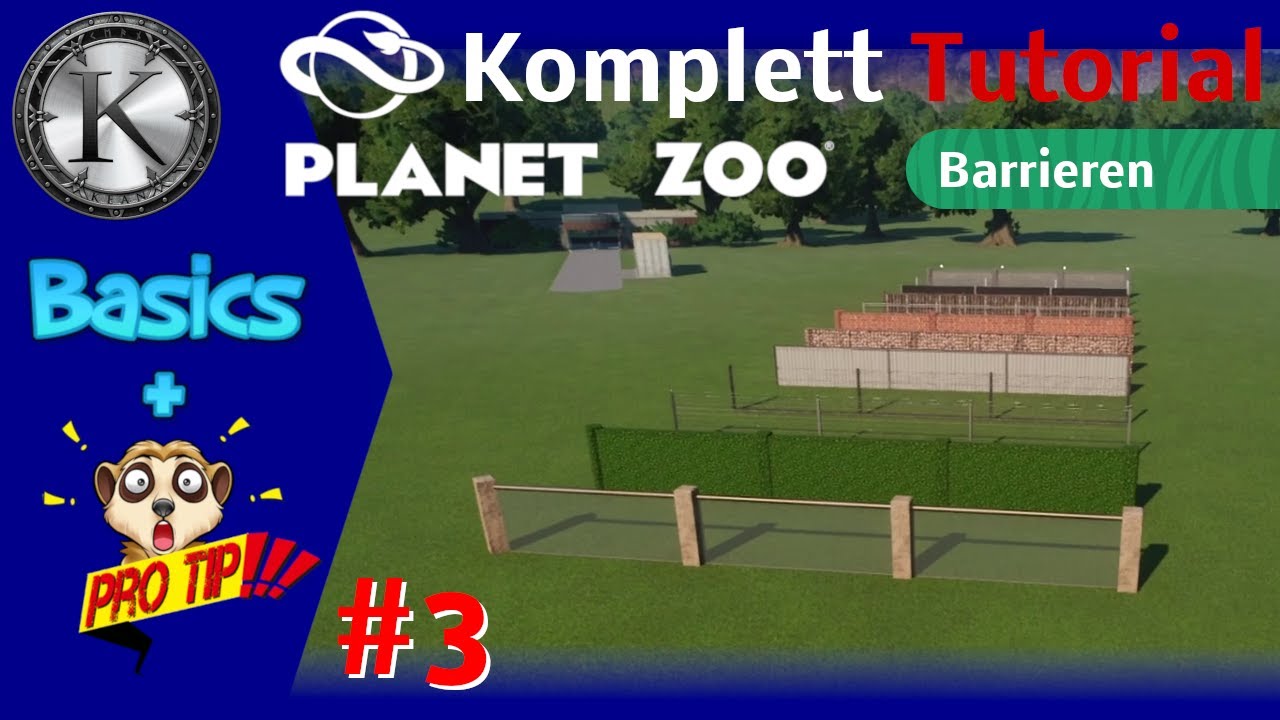 Planet Zoo: Komplett-Tutorial #3 - Barrieren - YouTube