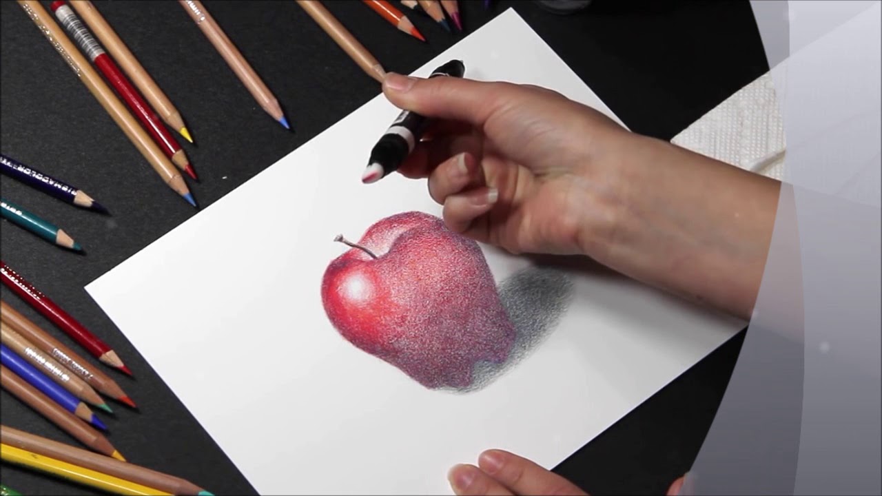 How to blend pencil colours with different solvents - YouTube