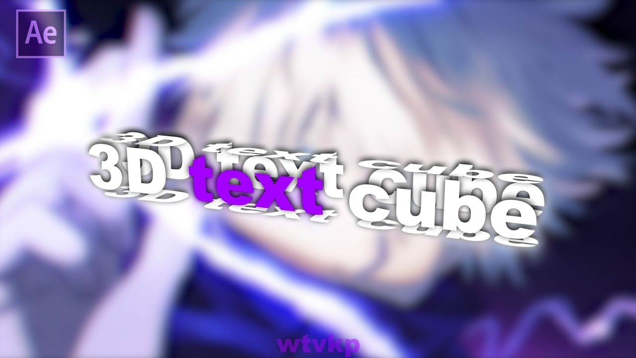 3D Text Cube | After Effects - YouTube