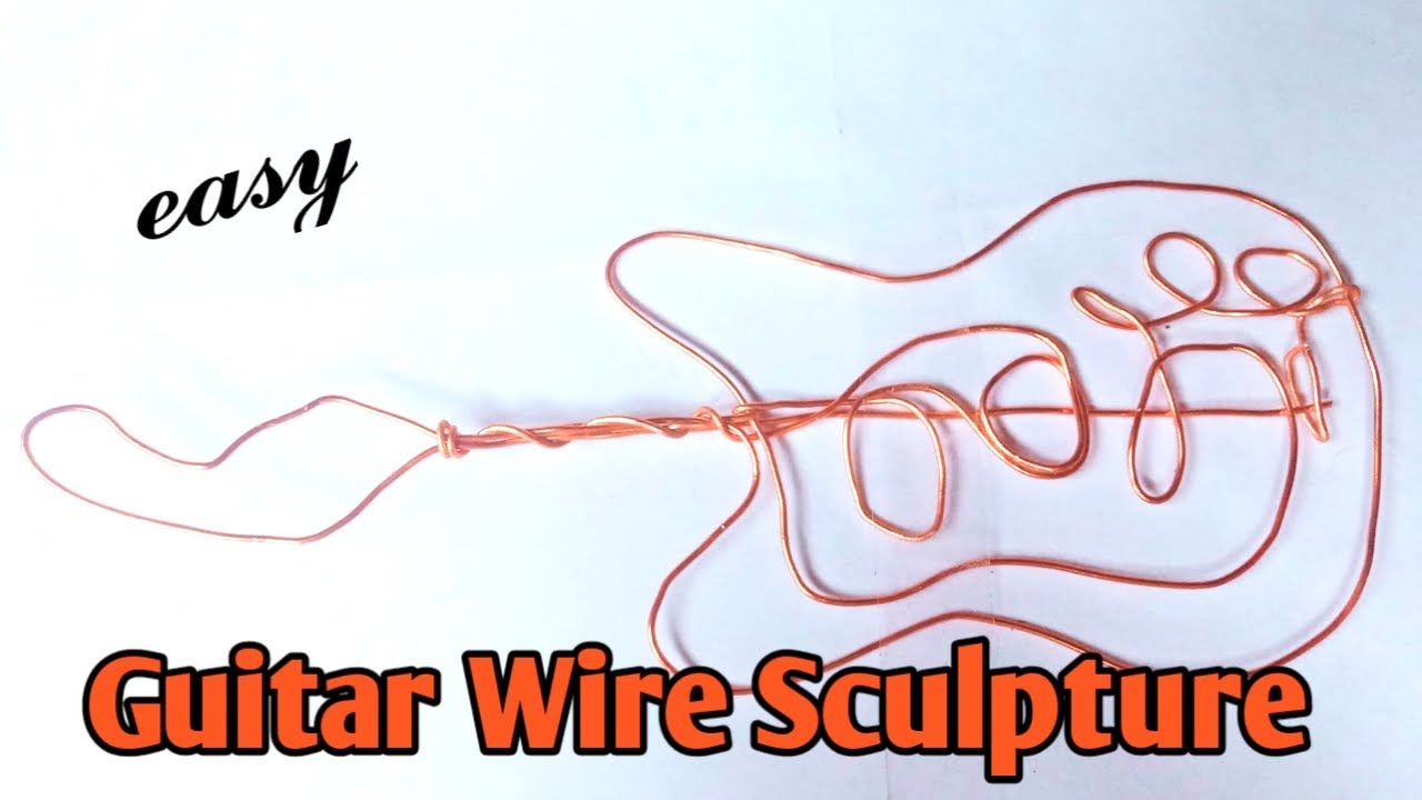 How to make wire Guitar in easy way? DIY Wire Guitar / Zed's Wire Art ...