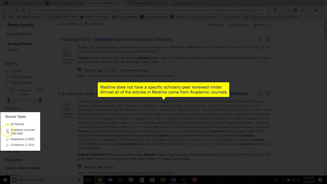 Finding Peer Reviewed Articles YouTube