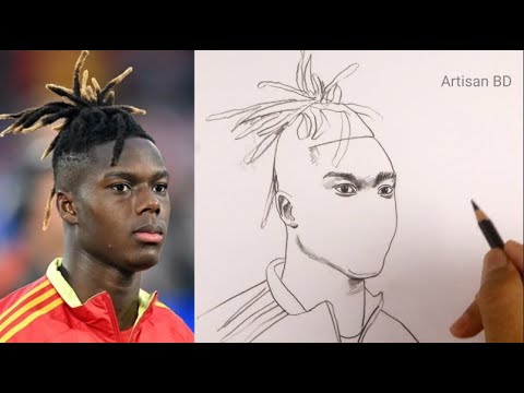 Master the Art of Drawing Nico Williams Sports Icons Step by Step - YouTube