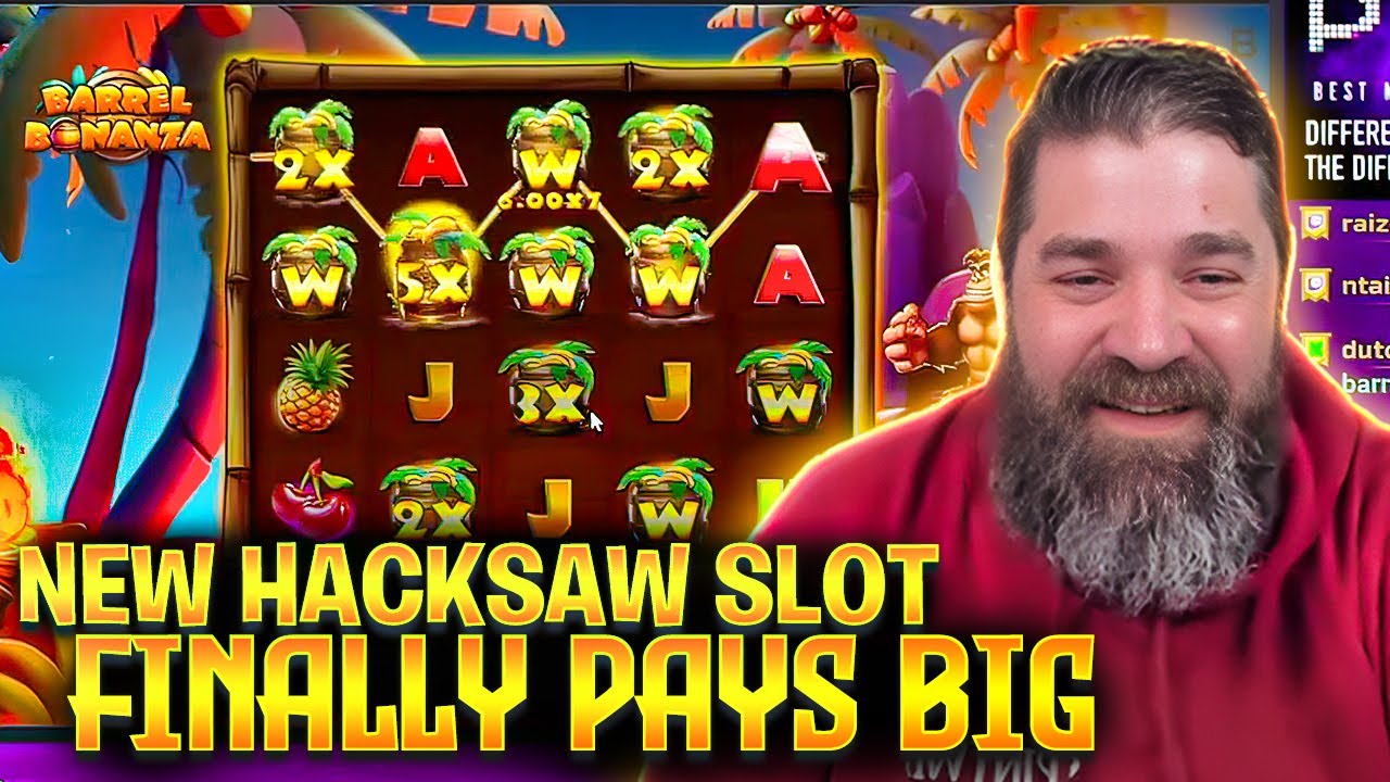 Barrel Bonanza the new Hacksaw Slot Finally pays BIG - YouTube