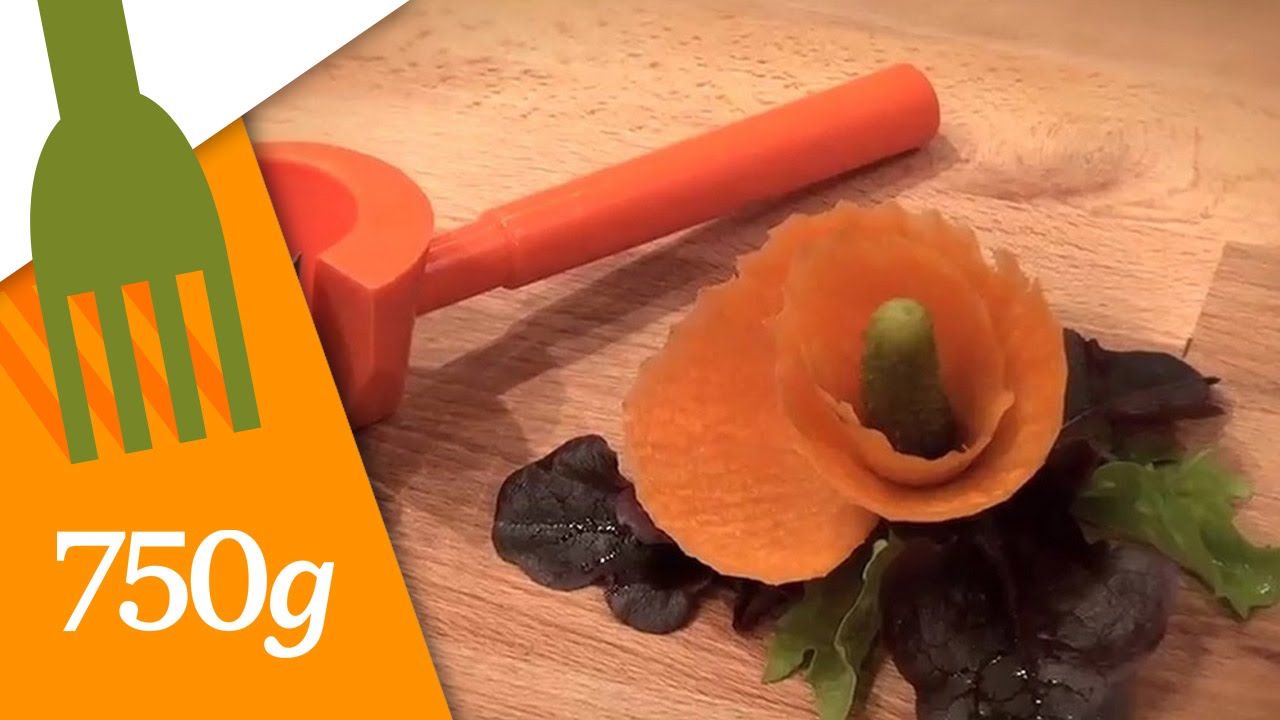 Réaliser une fleur de carotte - 750g - YouTube
