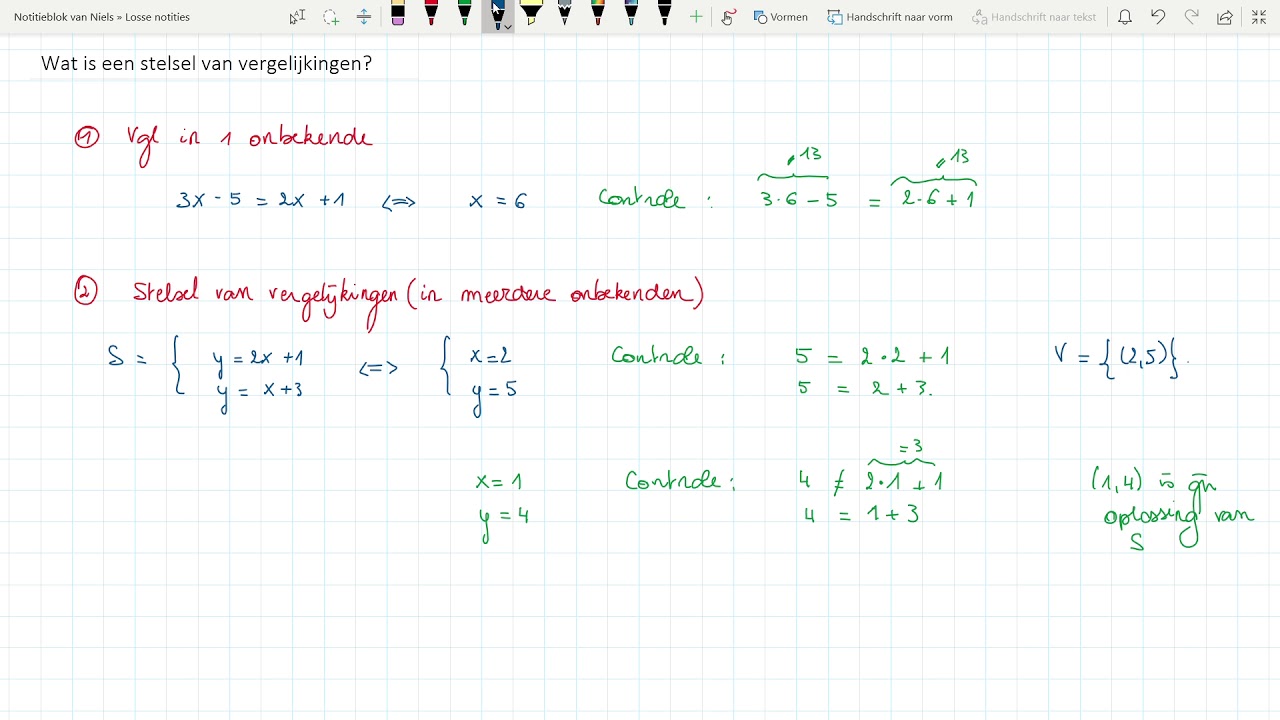 Wat is een stelsel van vergelijkingen? - YouTube