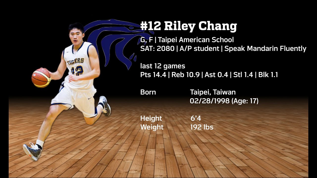 #12 Riley Chang | TAS Tiger | 6'4 (193cm) | 192lbs (87kg) | G/F - YouTube