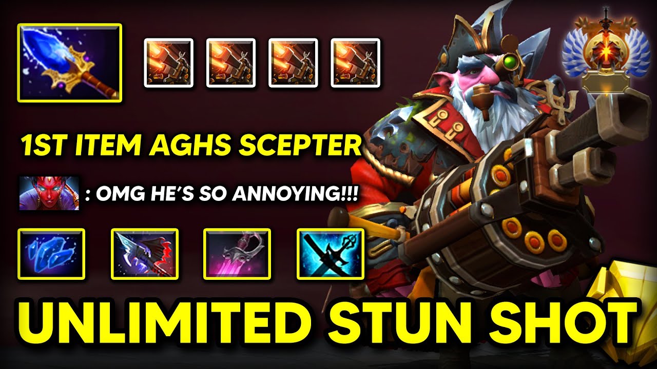 UNLIMITED STUN SHOT Sniper 1st ITEM Aghs Scepter + Khanda Build Even ...