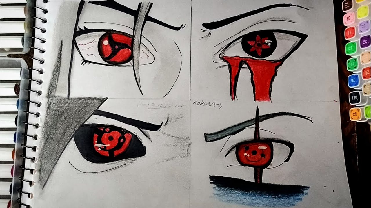 Itachi Naruto madara sharingan eyes drawing | draw Naruto eyes ...