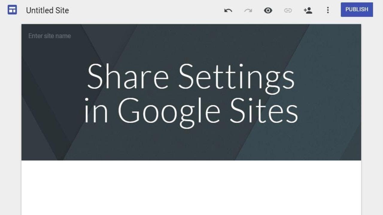 How to change the Share Settings in Google Sites - YouTube