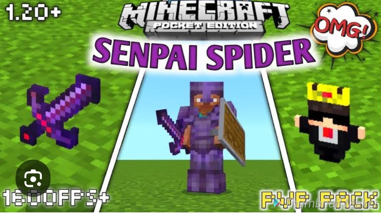 SenpaiSpider 50k Texture Pack for Minecraft Pe/Java - YouTube