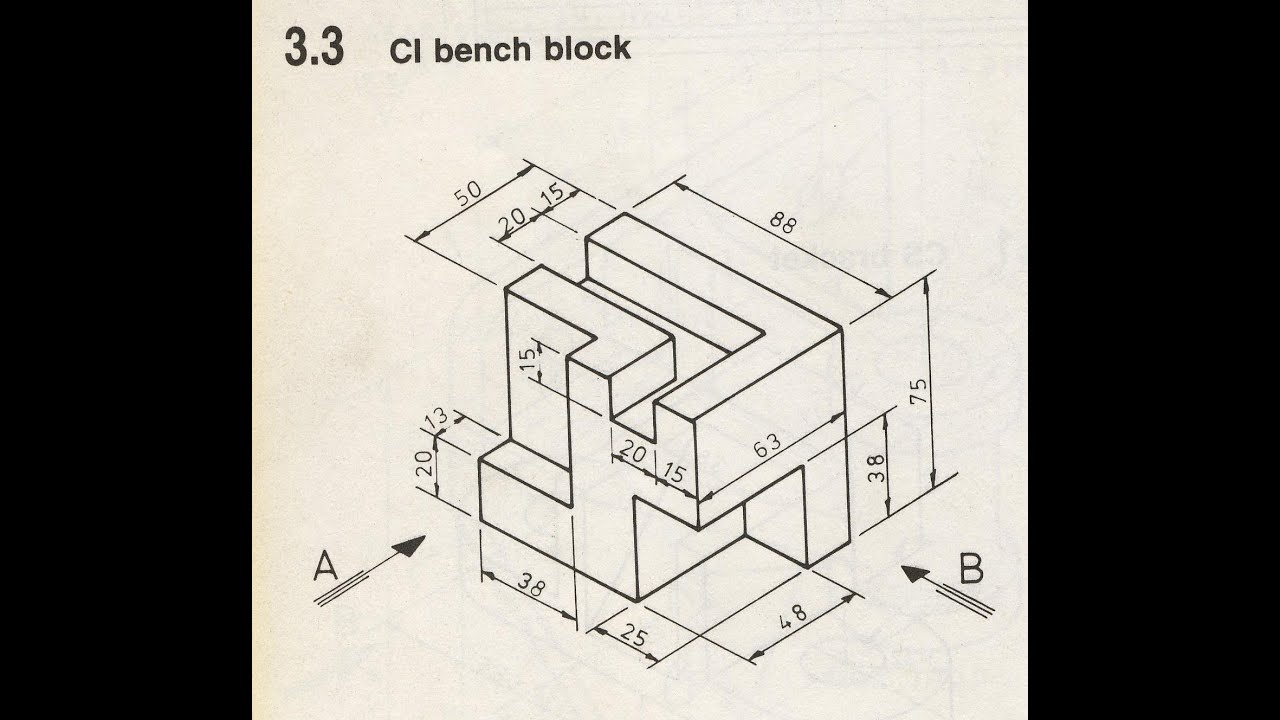 Menggambar CI Bench Block dengan Solidwork - YouTube