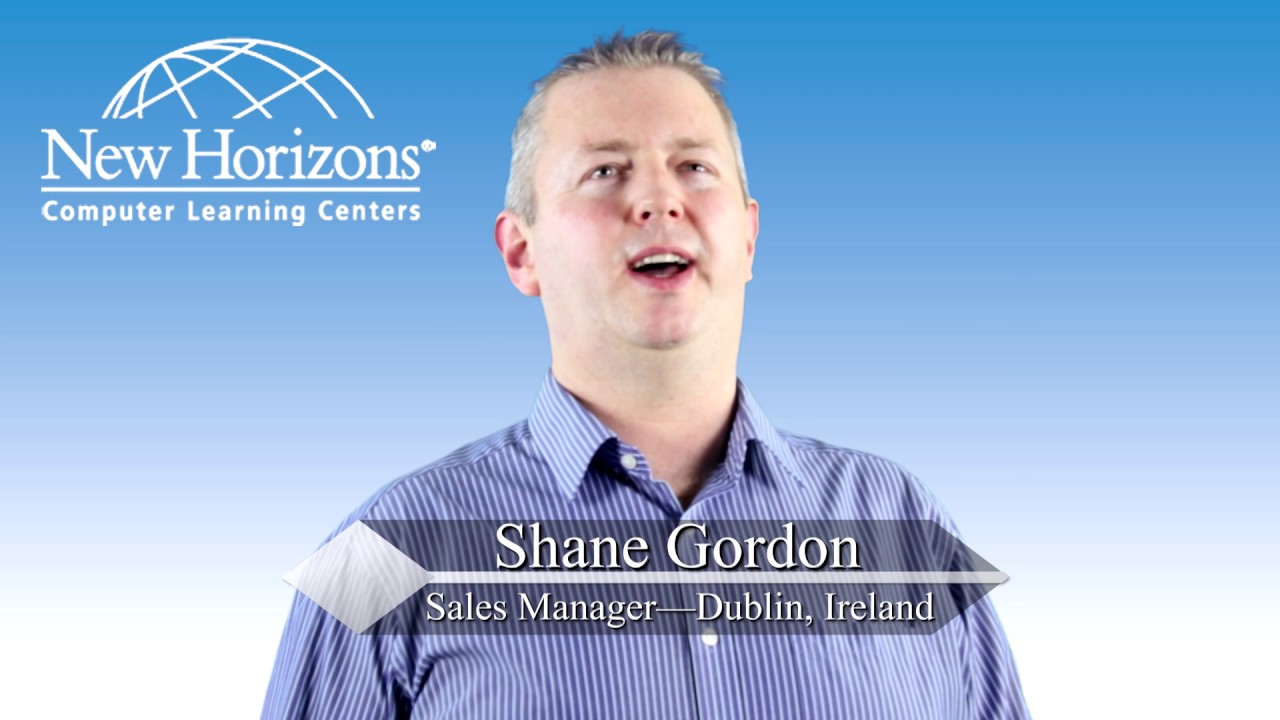 Shane Gordon describing his role as a Sales Manager at New Horizons CLC ...