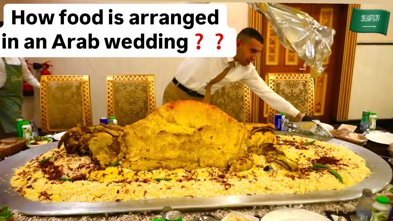 Arab Grant Wedding Buffet 😋||🐫Whole Camel Mandi|desserts of Middle ...