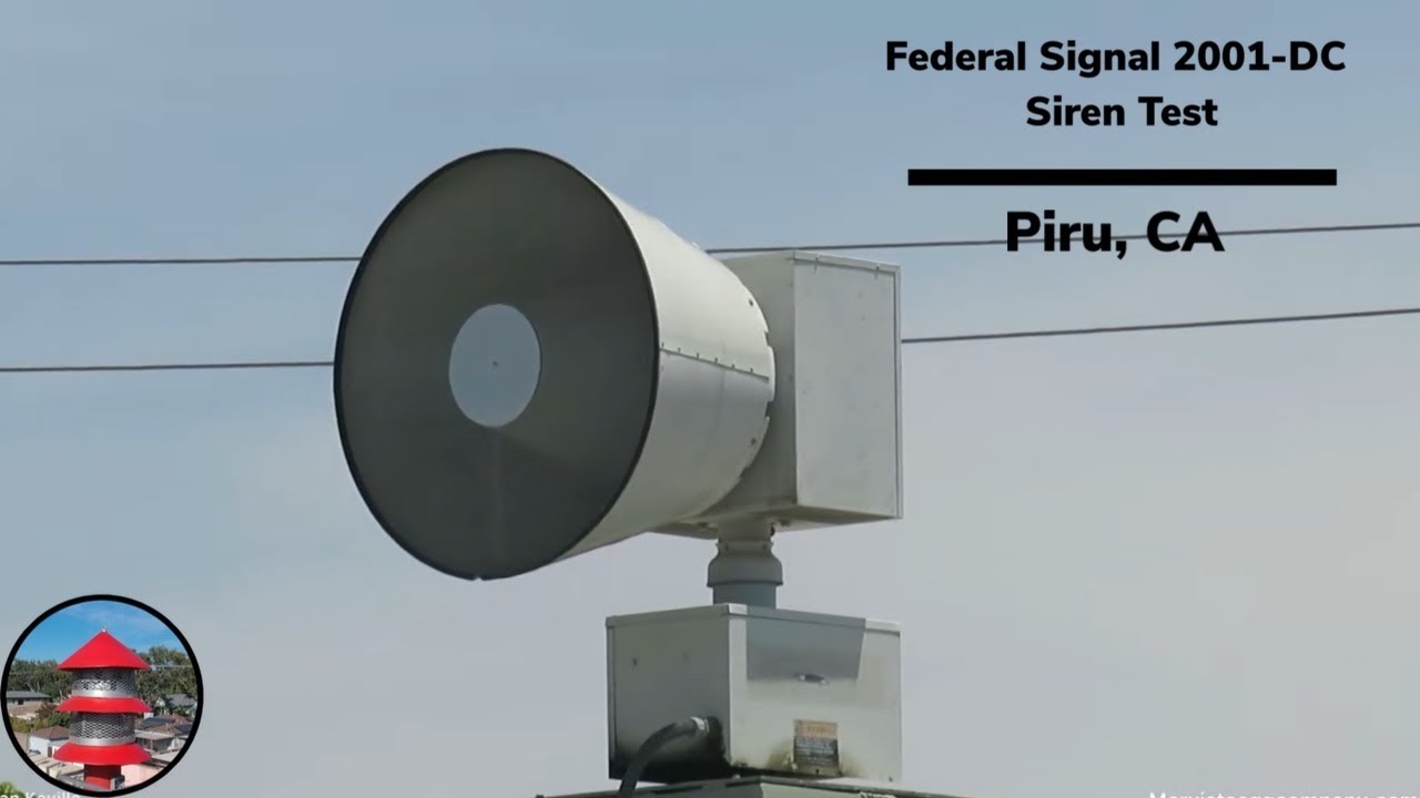 Federal Signal 2001-DC Siren Test | Piru, California - YouTube
