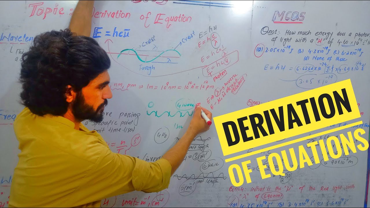 Derivation Of equation | Wavelength | Frequency | Wave Number | 1st ...