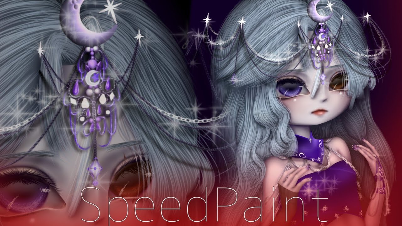 🌙🥀Semi-Realism Gacha Edit || Lae OC || SpeedPaint - YouTube