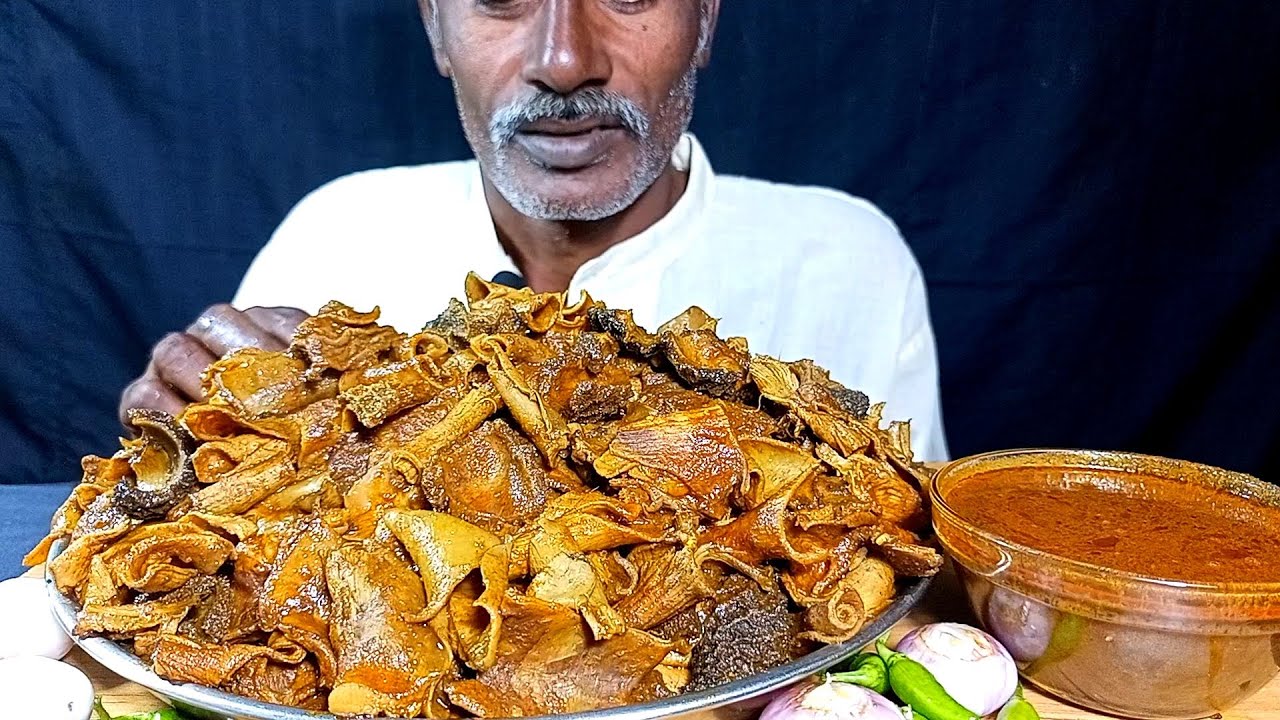 Oily Mutton Boti Curry With Rice || Green Chilli || India Old Man ...