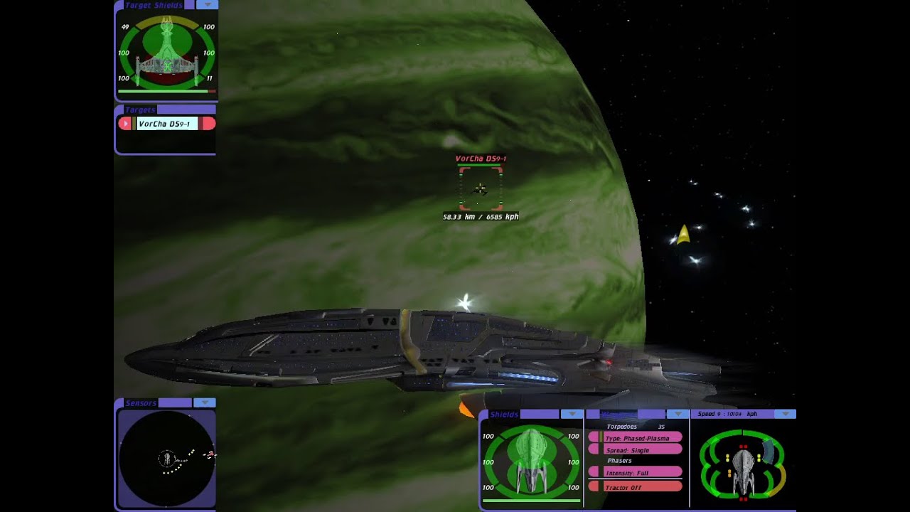 USS Nomad Hunting Klingon DS9 Vor'Cha cruisers | Remastered Version ...