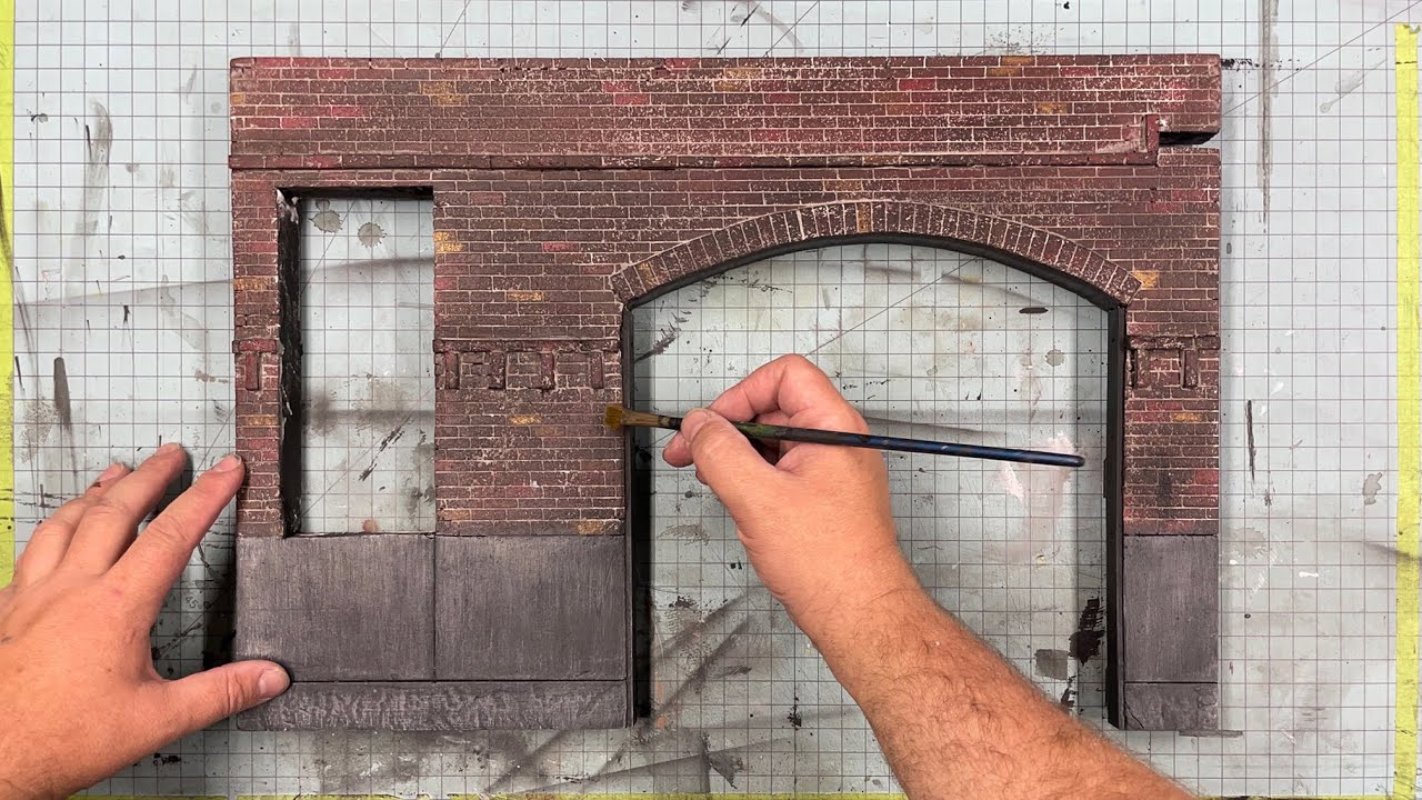 Painting a Hyper Realistic Diorama Miniature BRICK WALL - YouTube