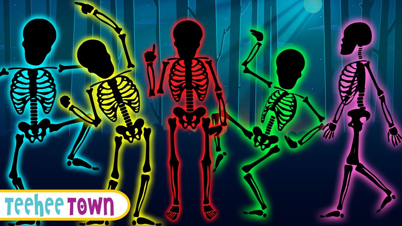 Midnight Magic | Five Skeletons Walking In Middle Of The Night | Spooky Song By Teehee Town ...