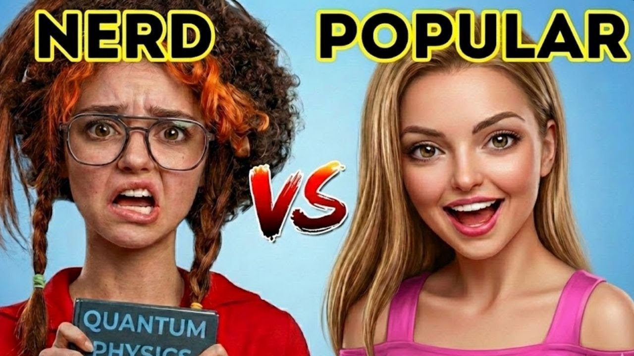 POPULAR VS NERD STUDENT 🎒 | School Life Hacks for 24 Hours! - YouTube