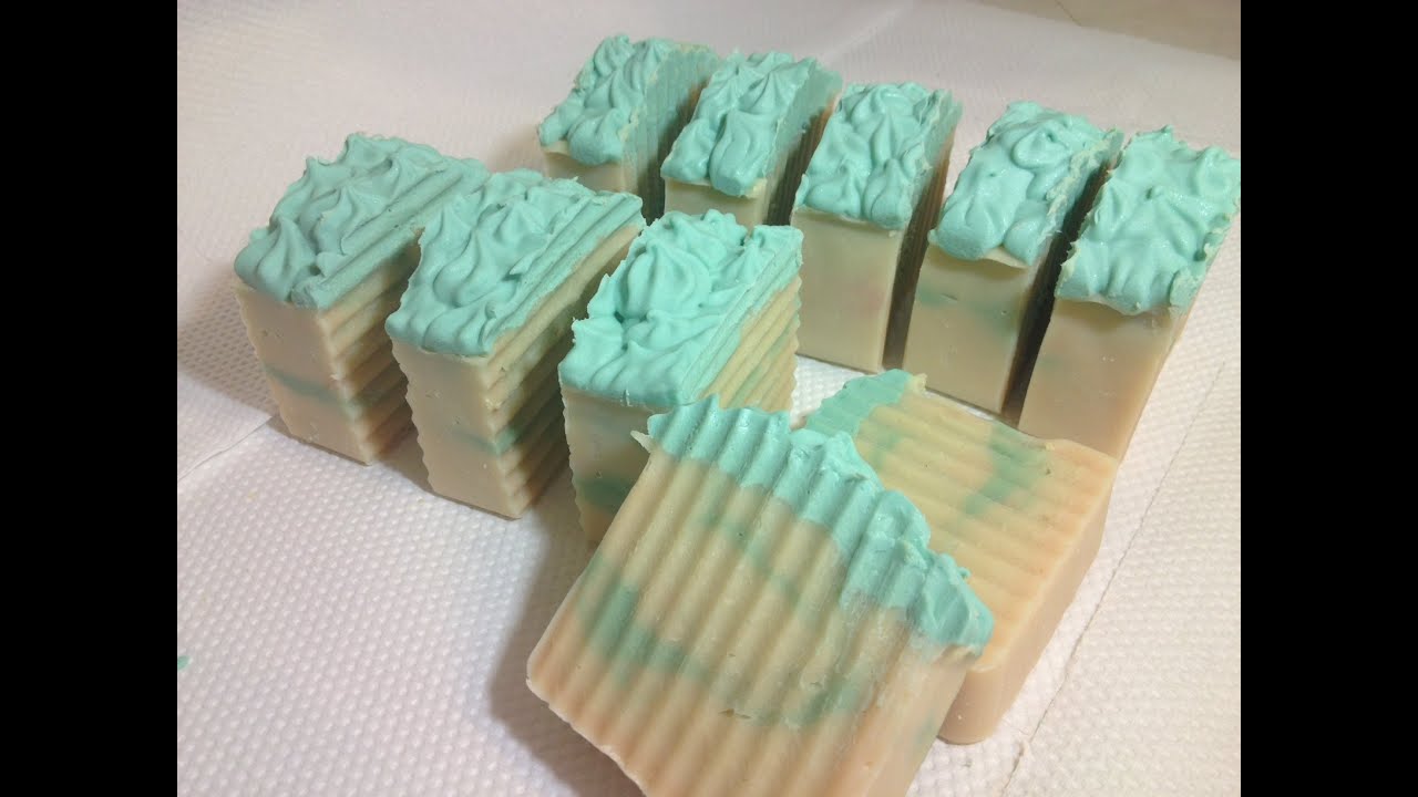 Making Goats Milk Tea Tree Mint Soap - YouTube