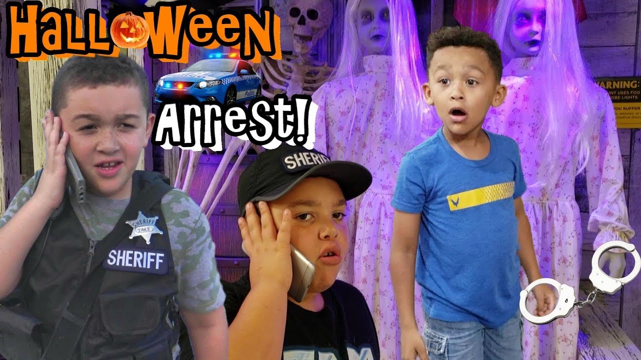 JAKE'S HALLOWEEN POLICE CHASE AT HORROR NIGHT & CREEPY COSTUME SHOP ...