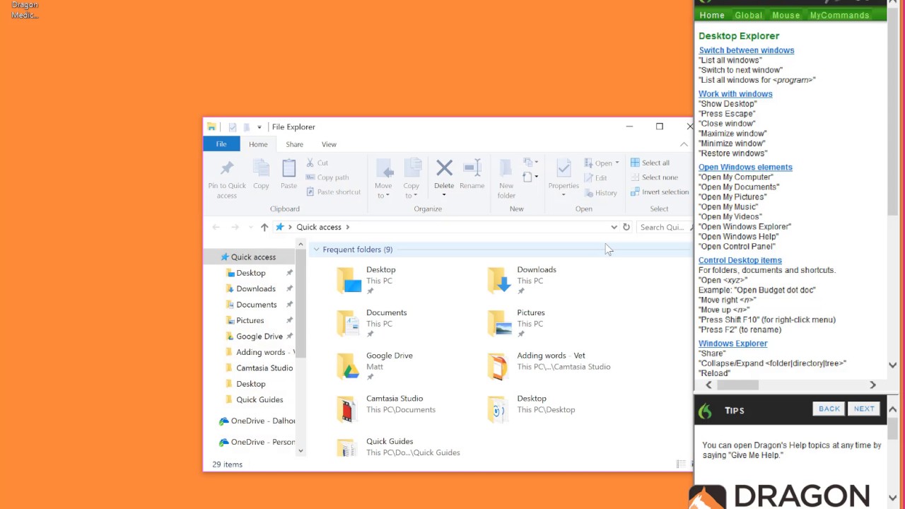 Accessing the Dragon Sidebar - YouTube