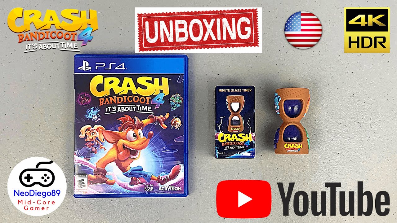 Crash Bandicoot 4: It's About Time [PS4] Unboxing + Pre-Order Bonus ...