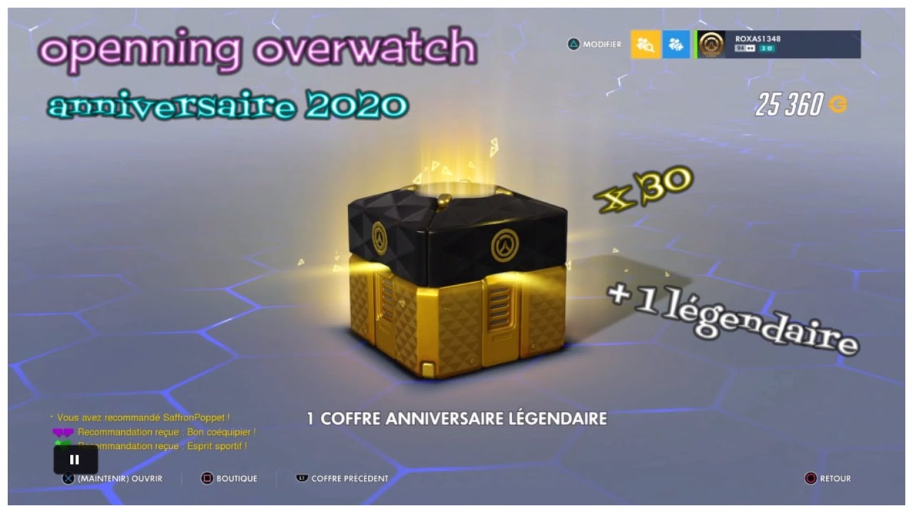 OPENNING OVERWATCH : anniversaire 2020 - YouTube
